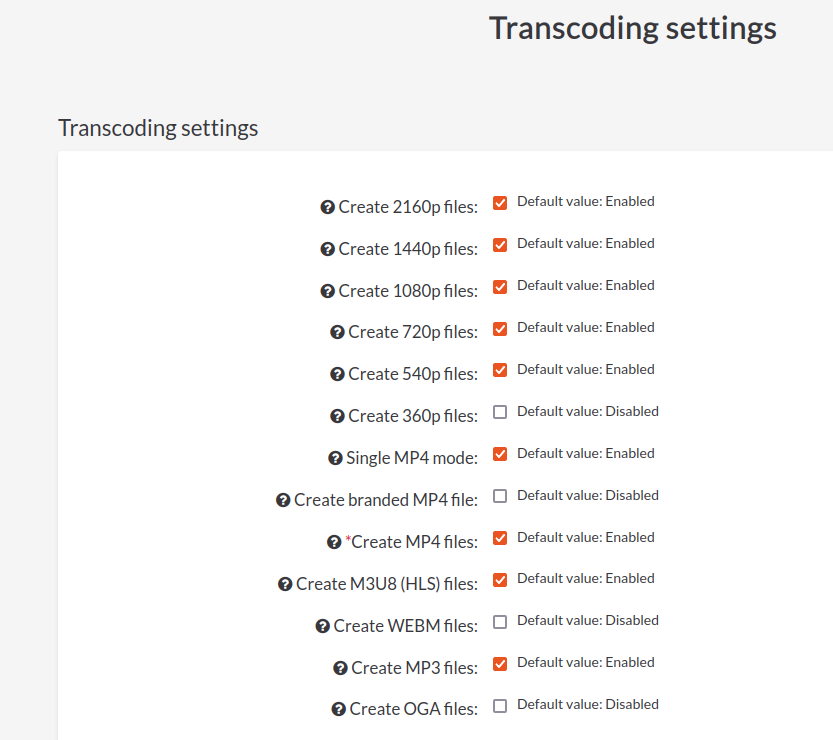How do you configure transcoding in Nudgis? – UbiCast Help Center